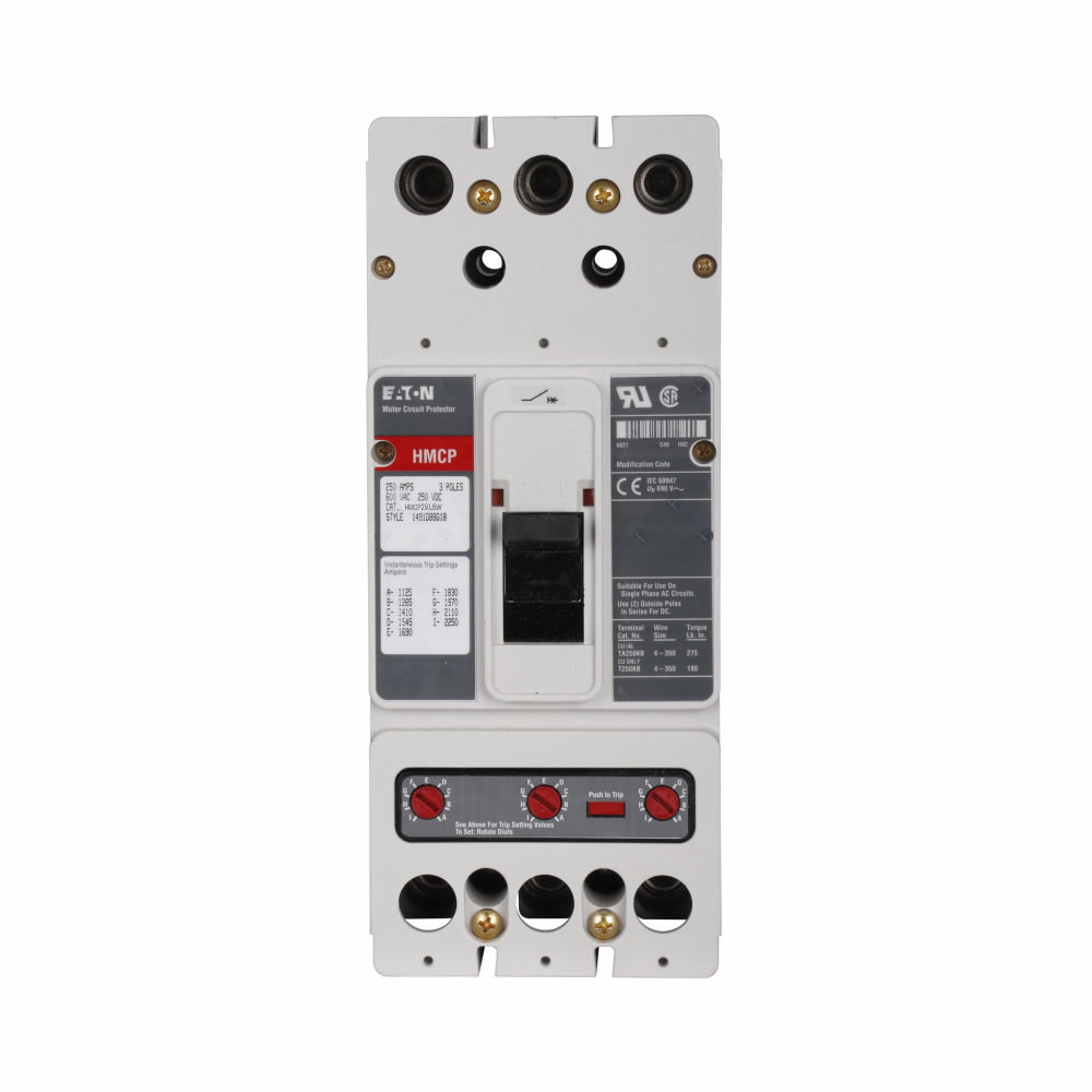 HMCP250J5W - Eaton - 250 Amp Molded Case Circuit Breaker – Canada Breakers