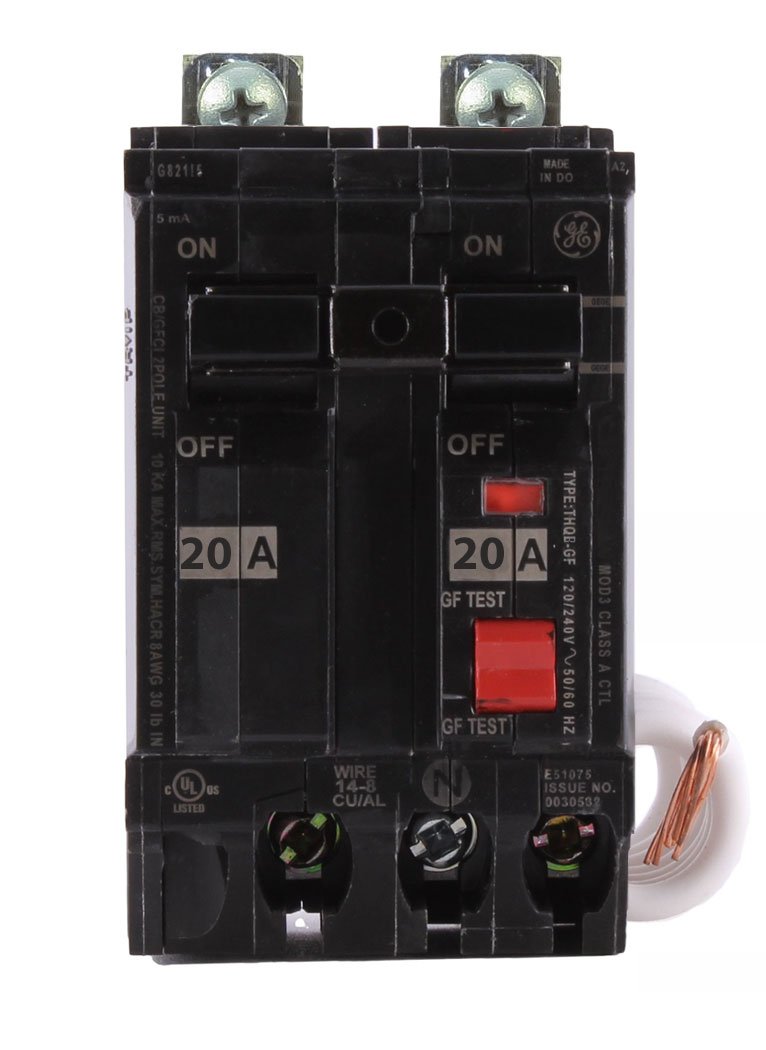 THQB2120GFEP - GE - 20 Amp 30 mA Ground Fault (GFEP) Breaker – Canada ...