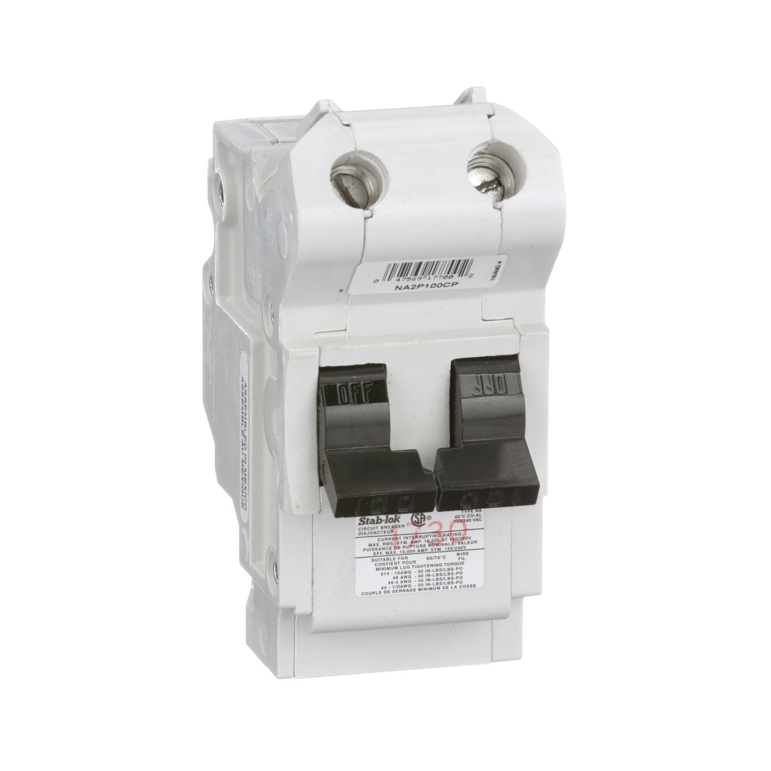 Stab-Lok 150 amp breaker PN# NA2P150 | Electrician Talk